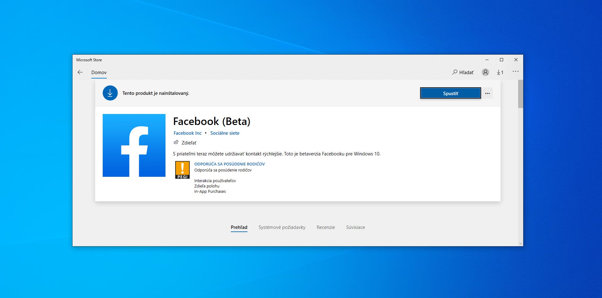 Aplikácia Facebook pre Windows 10 sa vrátila do Microsoft Store